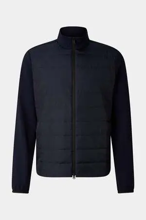 Bogner Banjan Mid-layer Hybrid Jacket With Quilted Front And Knit Panels