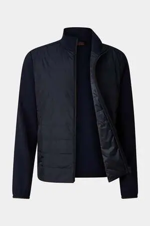 Bogner Banjan Mid-layer Hybrid Jacket With Quilted Front And Knit Panels