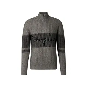 Bogner Loris Logo-jacquard Ribbed Turtleneck - Gray/black