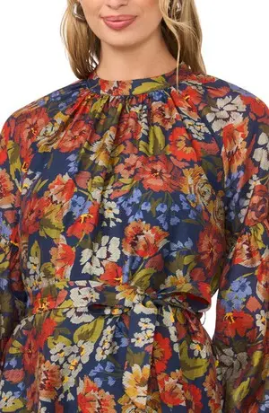 Vince Camuto Floral Long Sleeve Mini Dress