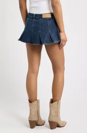 PACSUN Piper Denim Micro Miniskirt - Medium Indigo