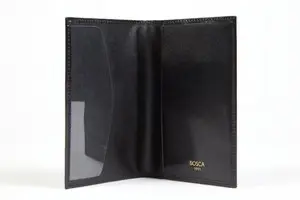 Bosca Old Leather Passport Case - Black