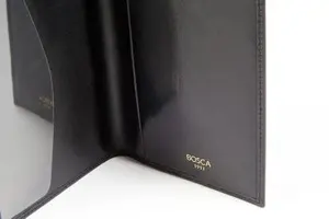 Bosca Old Leather Passport Case - Black