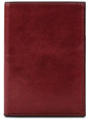 Bosca Old Leather Passport Case Dark Brown