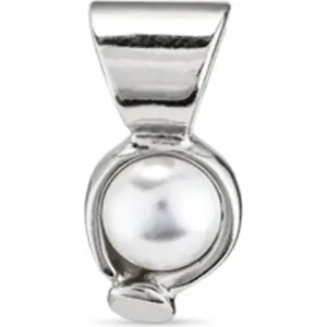 UNODE50 Sterling Plated Charm With Pearl - Silver