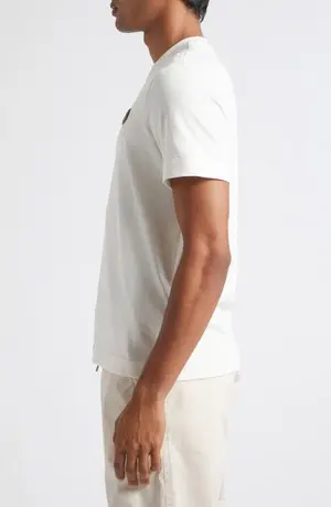Moncler Leather Logo Patch Cotton T-shirt