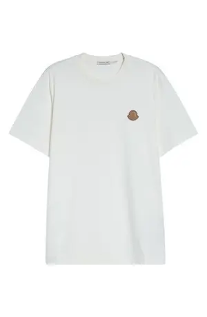 Moncler Leather Logo Patch Cotton T-shirt