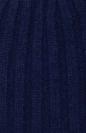 Johnstons Of Elgin Cashmere & Silk Rib Beanie - Cloud Klein Hd4510