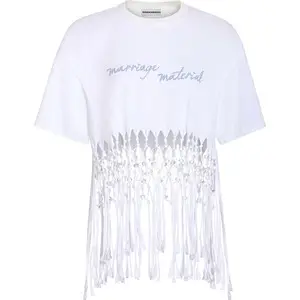 BRIDEMERCH Marriage Material Beach Tee - White