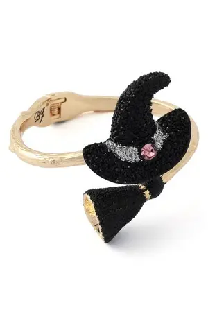 Betsey Johnson Witch Hat & Broom Bypass Bracelet