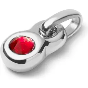 UNODE50 Charm With Red Crystal - Silver