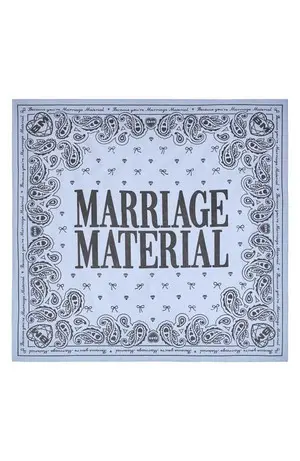 BRIDEMERCH Marriage Material Collection Printed Bandana - Blue