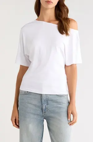 JADED LONDON Beaded Backless Jersey Top - White