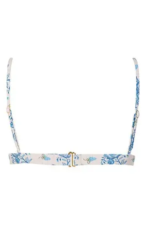 Agua Bendita Lisa Rose Detail Triangle Bikini Top