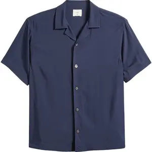 CHE Valbonne Boxy Fit Solid Camp Shirt - Navy- 12