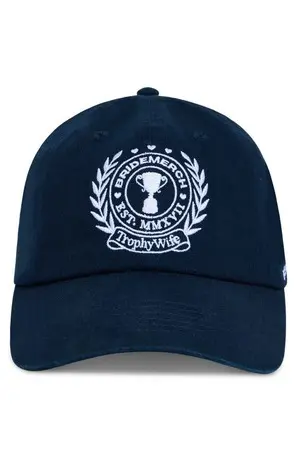 BRIDEMERCH Trophy Wife Crest Dad Hat - Navy
