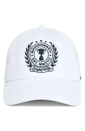 BRIDEMERCH Trophy Wife Crest Dad Hat - White