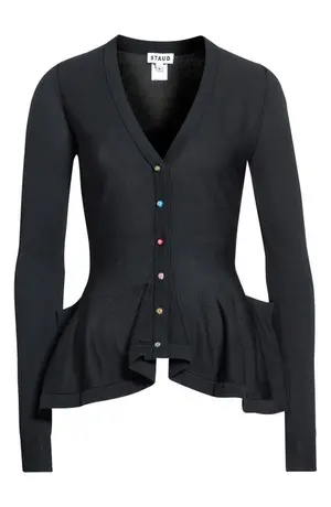 Staud Jamie Ruffle Hem Cardigan