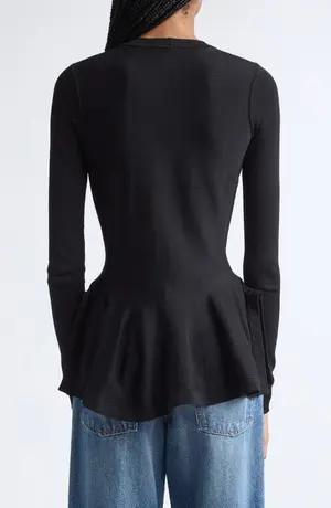 Staud Jamie Ruffle Hem Cardigan