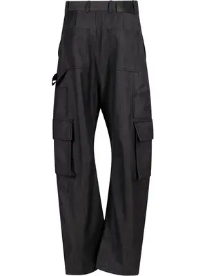 Balenciaga Cargo Wool Pants With Tapered Leg