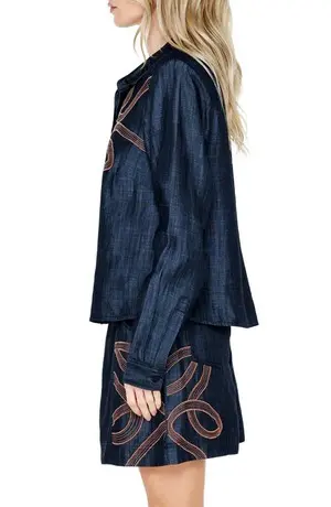 CIEBON Julianna Embroidered Tencel® Lyocell Shirt