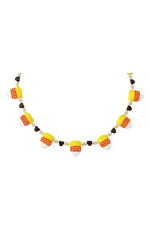 Betsey Johnson Candy Corn Frontal Necklace
