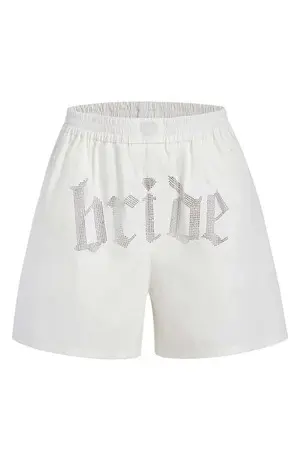 BRIDEMERCH Bride Rhinestone Boxer