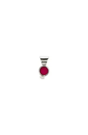 UNODE50 Plated Charm With Agate Stone - Silver