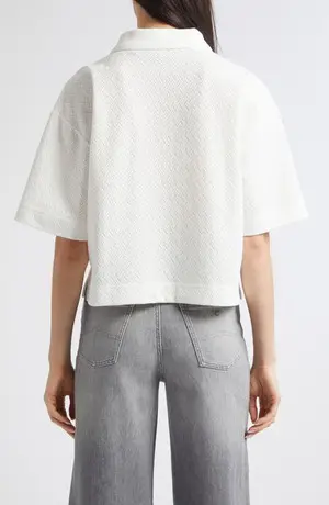 Emporio Armani Jerseywear Chevron Jacquard Knit Top