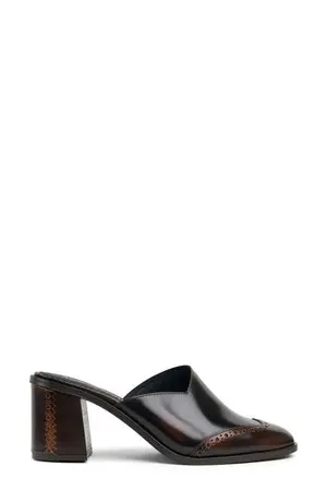THE OFFICE OF US Ms. Johanna Heeled Mule - Mahogany