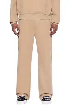 L/AB C/O OFF-WHITE Diagonal Stripe Logo Cotton French Terry Sweatpants - Cornstalk