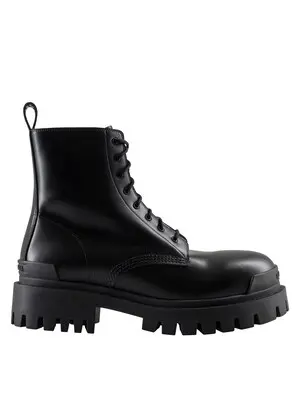 Balenciaga Strike Zip Boots - Black