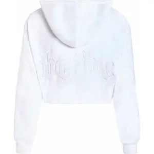 BRIDEMERCH Terry Bride Zip-up Hoodie - White