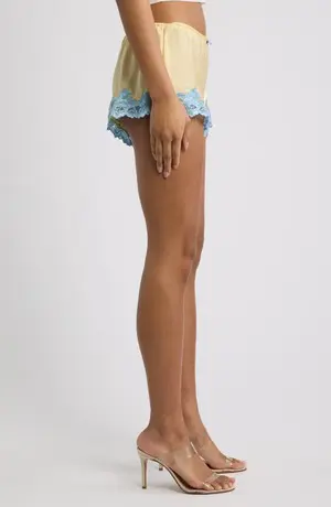 JADED LONDON Lace Trim Satin Shorts