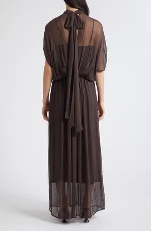 Staud Viviana Shirred Maxi Dress