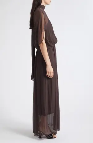 Staud Viviana Shirred Maxi Dress
