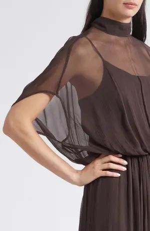 Staud Viviana Shirred Maxi Dress