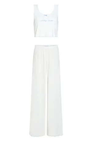 BRIDEMERCH Marriage Material Collection Pj Set - White