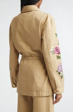 Carolina Herrera Embroidered Floral Jacket