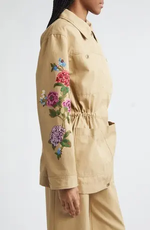 Carolina Herrera Embroidered Floral Jacket