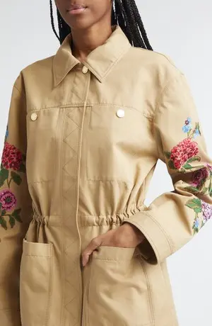 Carolina Herrera Embroidered Floral Jacket