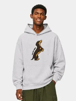 AELFRIC EDEN Dachshund Pullover Hoodie - Grey