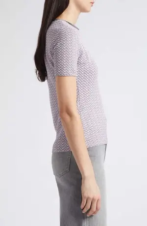 Emporio Armani Geometric Jacquard Jersey Crewneck Tee