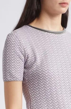 Emporio Armani Geometric Jacquard Jersey Crewneck Tee