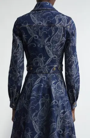 Etro Paisley Laser-etched Denim Jacket