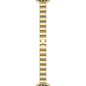 POSH TECH Posh Tech Soleil Rhinestone Stainless Steel Link Watchband Gold