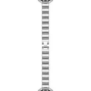 POSH TECH Soleil Rhinestone Stainless Steel Link Watchband - Silver