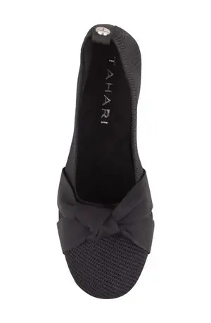 Tahari Lorient Pointed Toe Flat With Knot Detailing