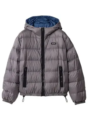 Miu Miu Light Pongé Down Jacket - Grey