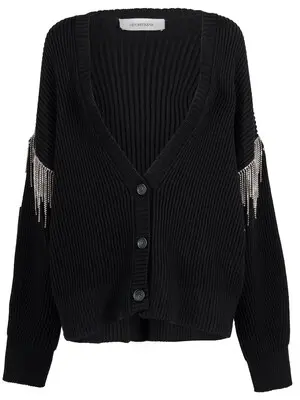 Sportmax Cardigan With Rhinestone Embellishments - Black